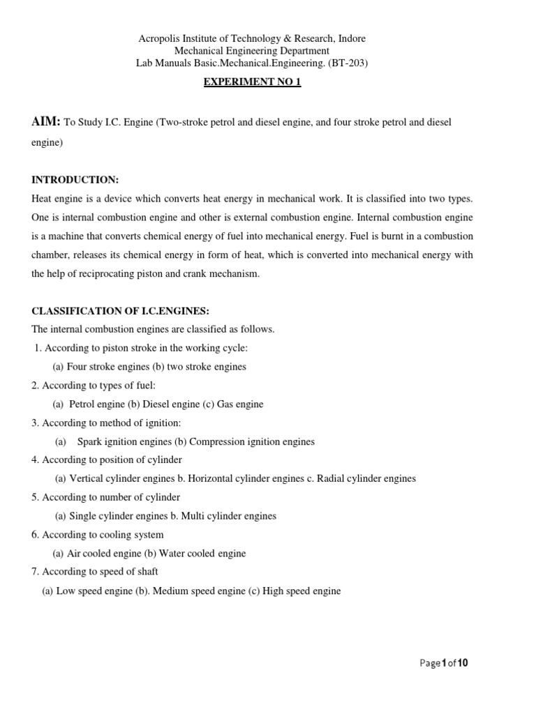 Internal Combustion Engines | PDF | Internal Combustion Engine | Diesel ...