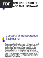 DPWH Min. Design Standard For Industry ROADS | PDF | Road | Road Surface