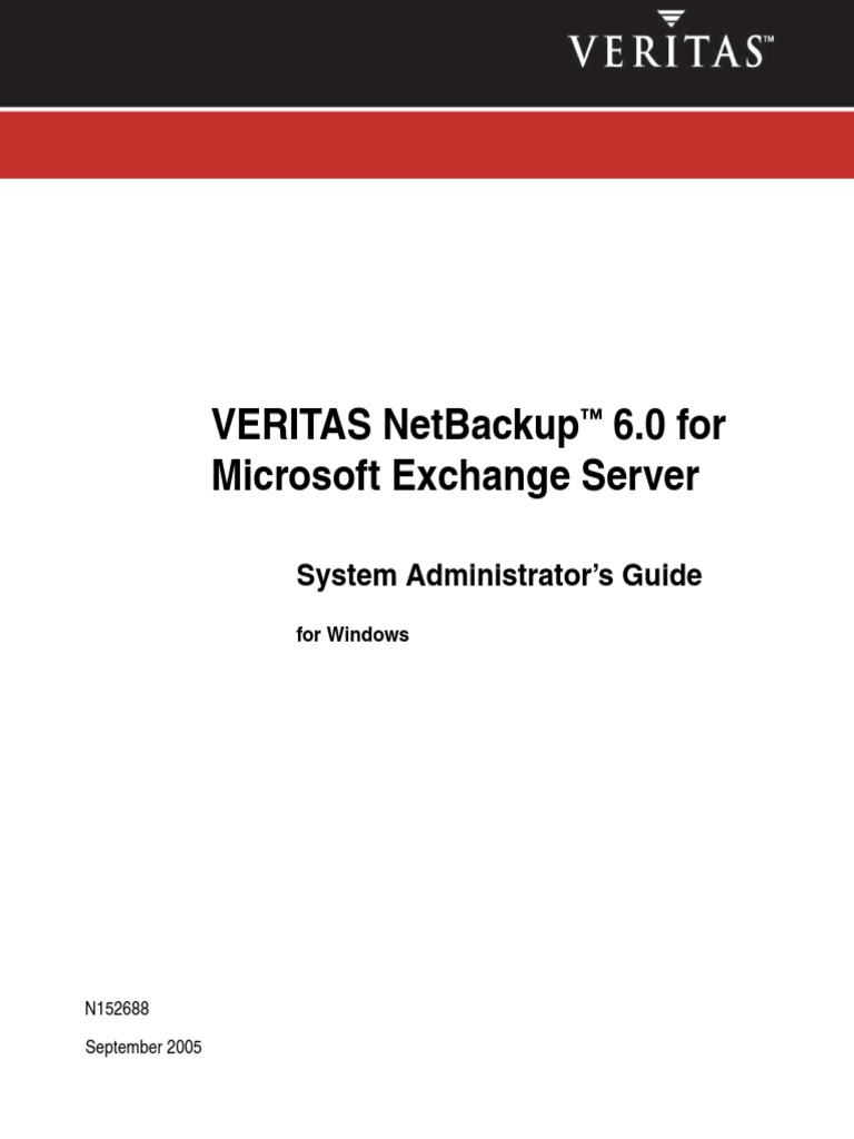 NetBackup AdminGuide MSExchg Win | PDF | Backup | Database Transaction