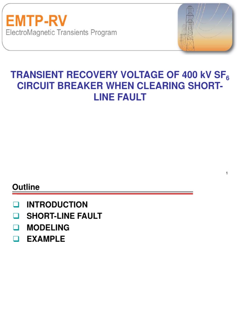 EMTP-RV TRV-SWT | PDF | Physics | Electrical Engineering