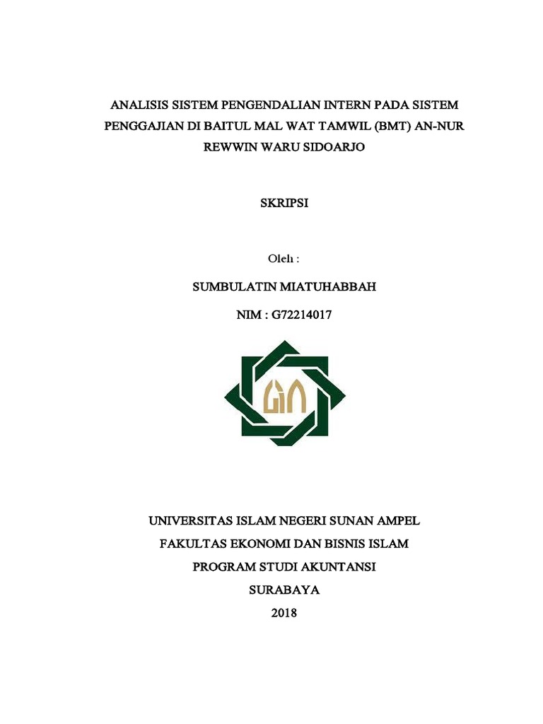 Contoh Skripsi Audit 1 PDF | PDF