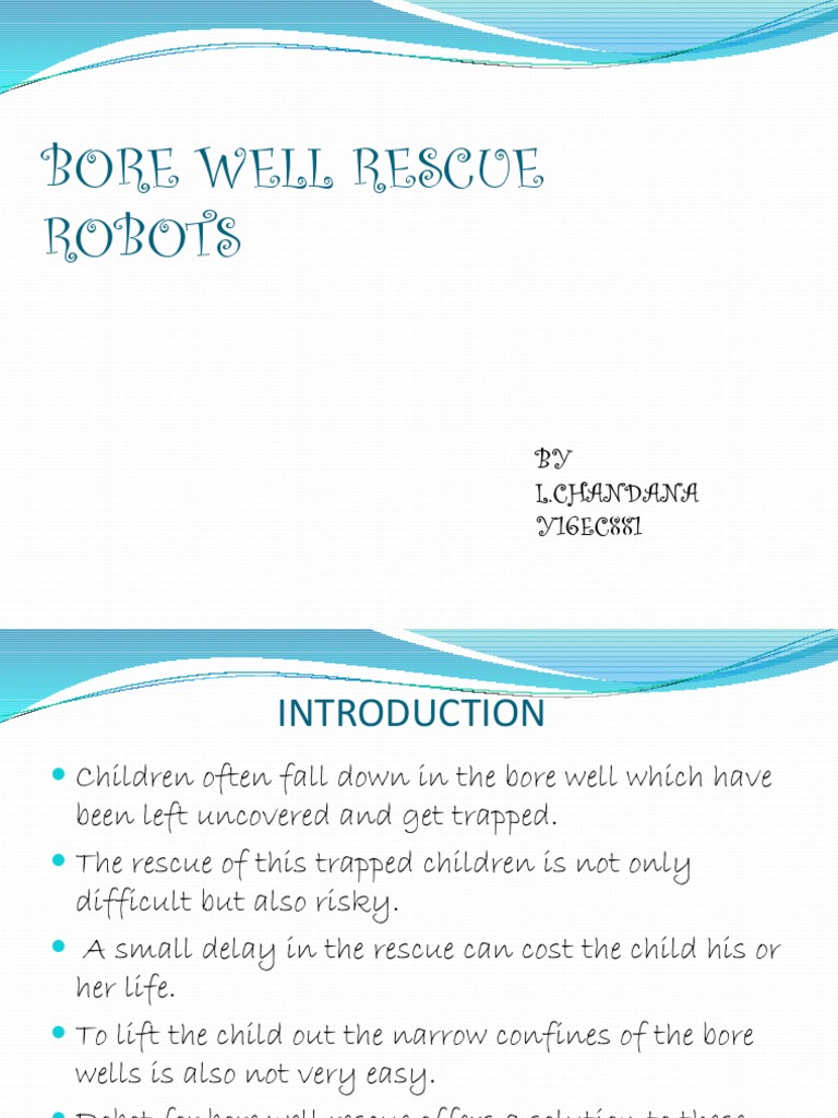 Bore Well Rescue Robots | PDF | Robot | Robotics