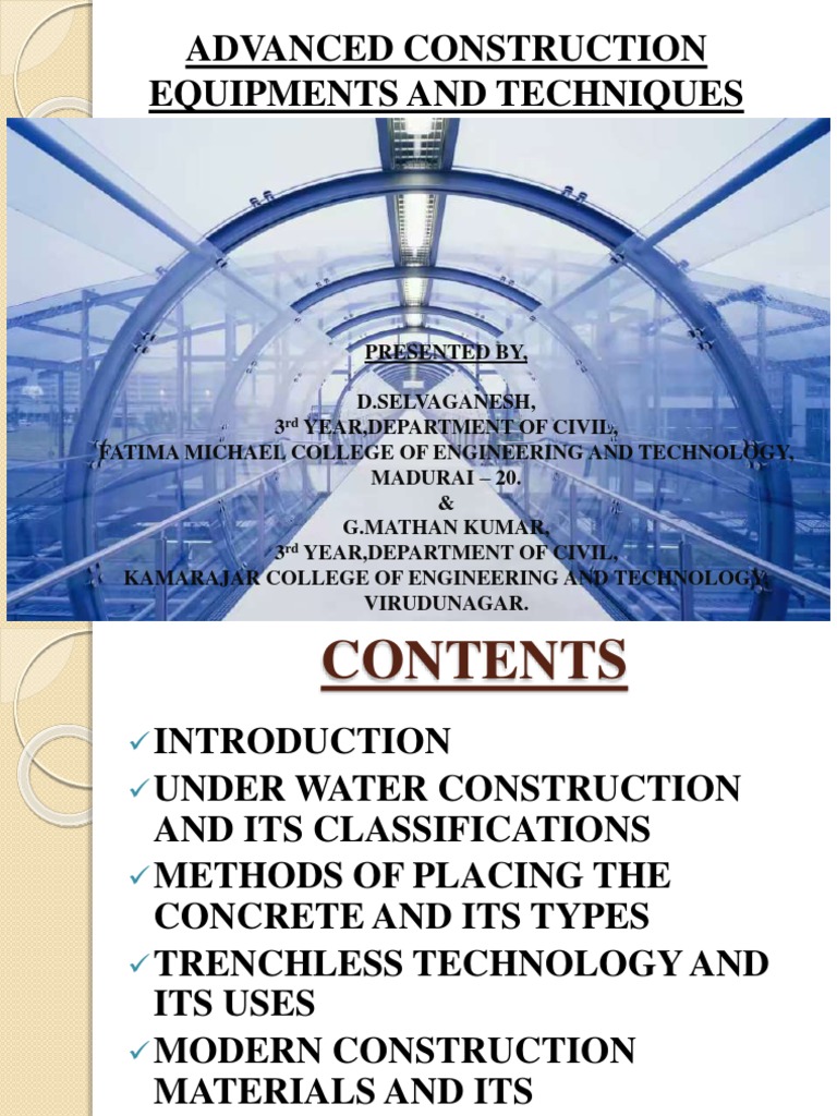 Advanced Construction Equipments and Techniques | PDF | Concrete | Brick
