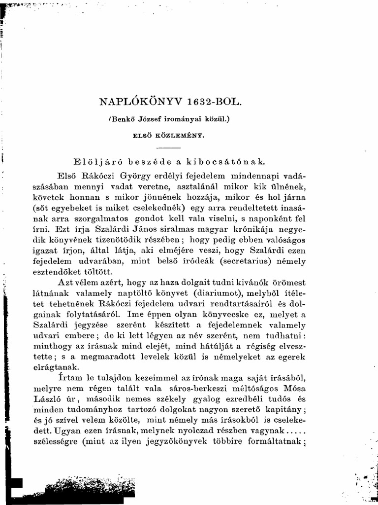 Abafi Lajos - Naplokonyv 1632-Bol (1883) | PDF