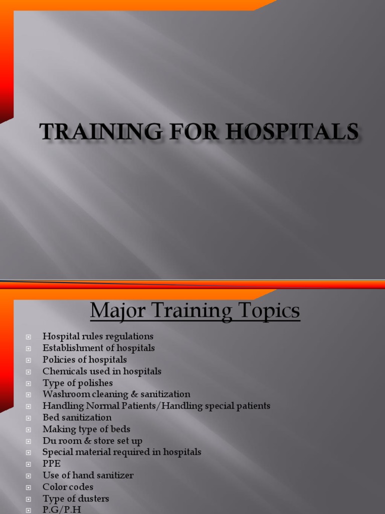 Hospital Housekeeping Training Essentials | PDF | Emergency Department ...