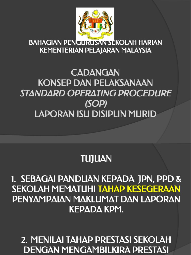 Sop-1-3-7-Laporan-Disiplin-23.3.2011 | PDF