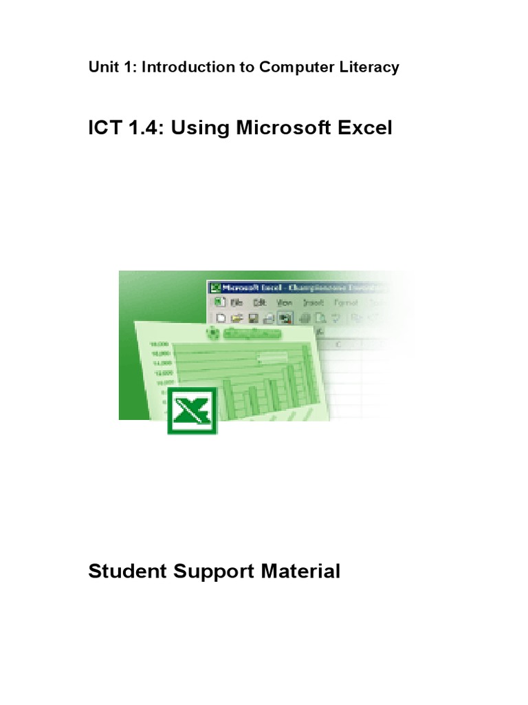 ICT 1.4: Using Microsoft Excel: Unit 1: Introduction To Computer ...