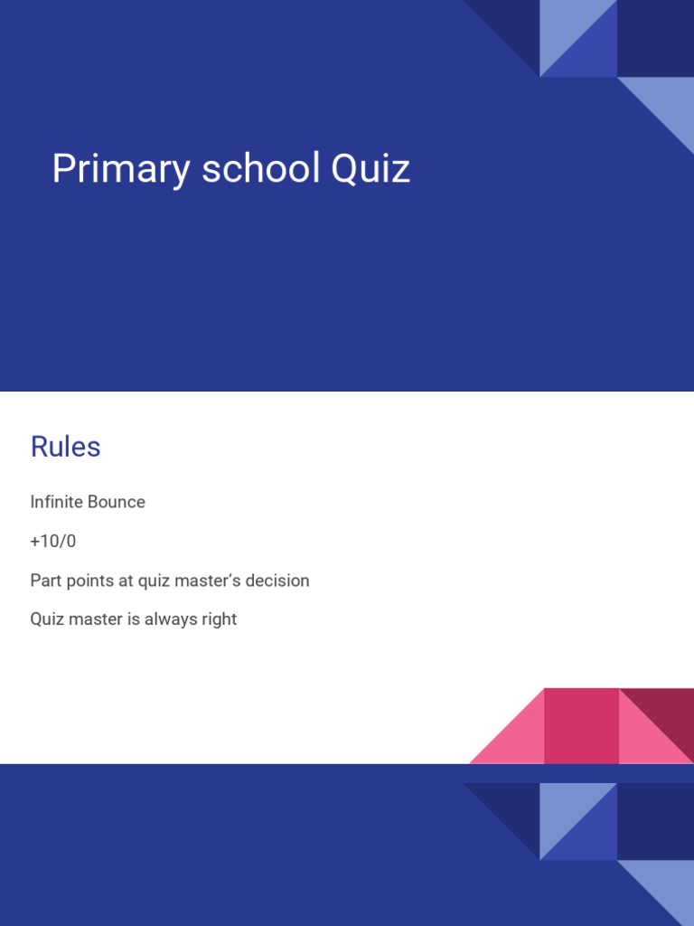 Primary School Quiz | PDF | Scarecrow (Oz)