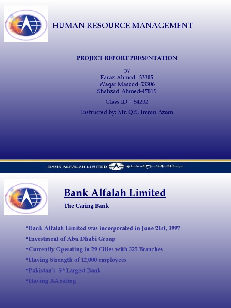 Human Resource Management: Project Report Presentation | PDF ...