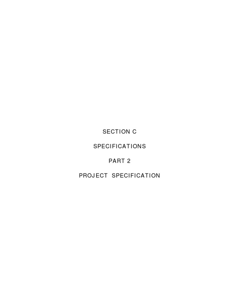 15 C - Project Specifications PDF | PDF | Specification (Technical ...