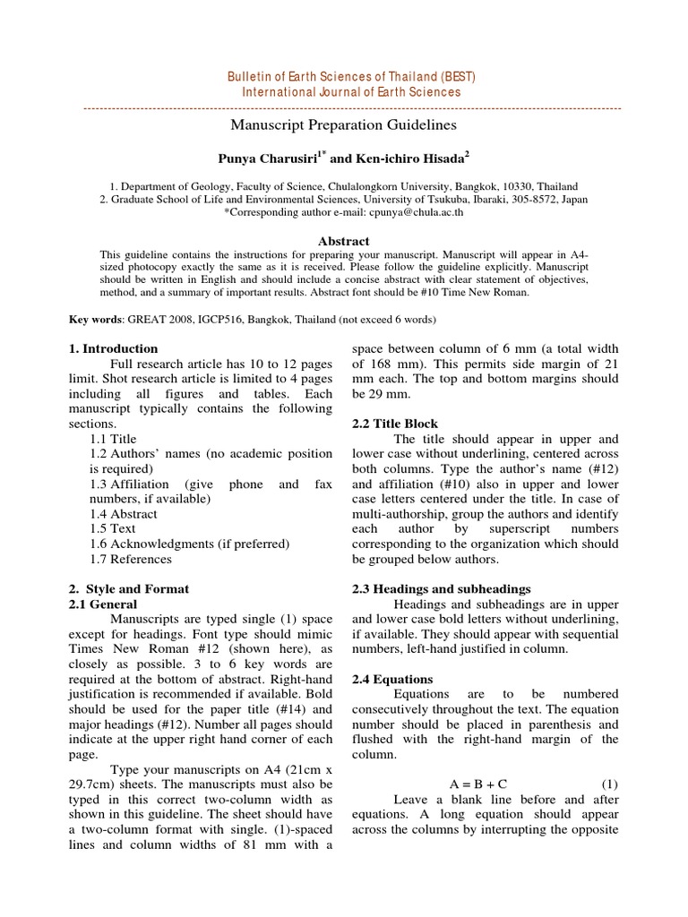 BEST-Journal Author Guidelines | PDF | Written Communication | Writing