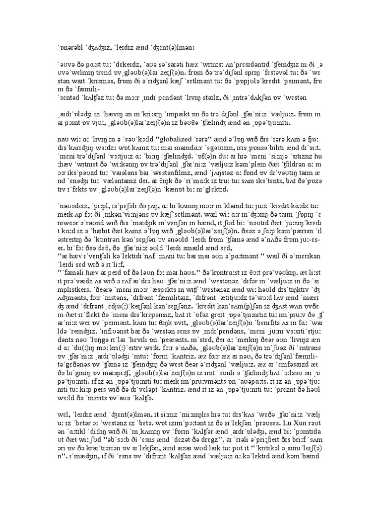 Phonetic Speech Text | PDF