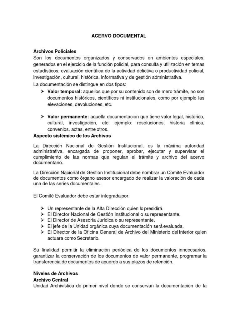 Acervo Documental | PDF | Institución | Policía