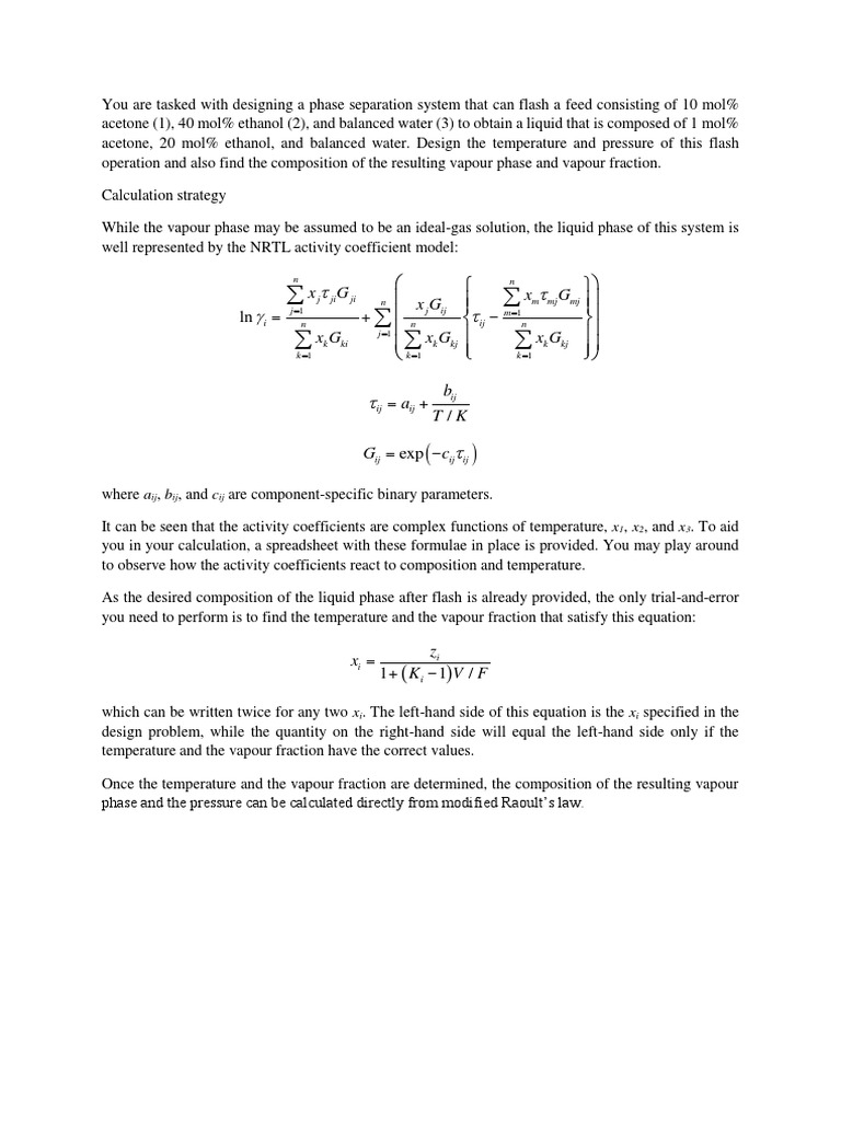 Flash Calculation | PDF | Vapor | Thermodynamics
