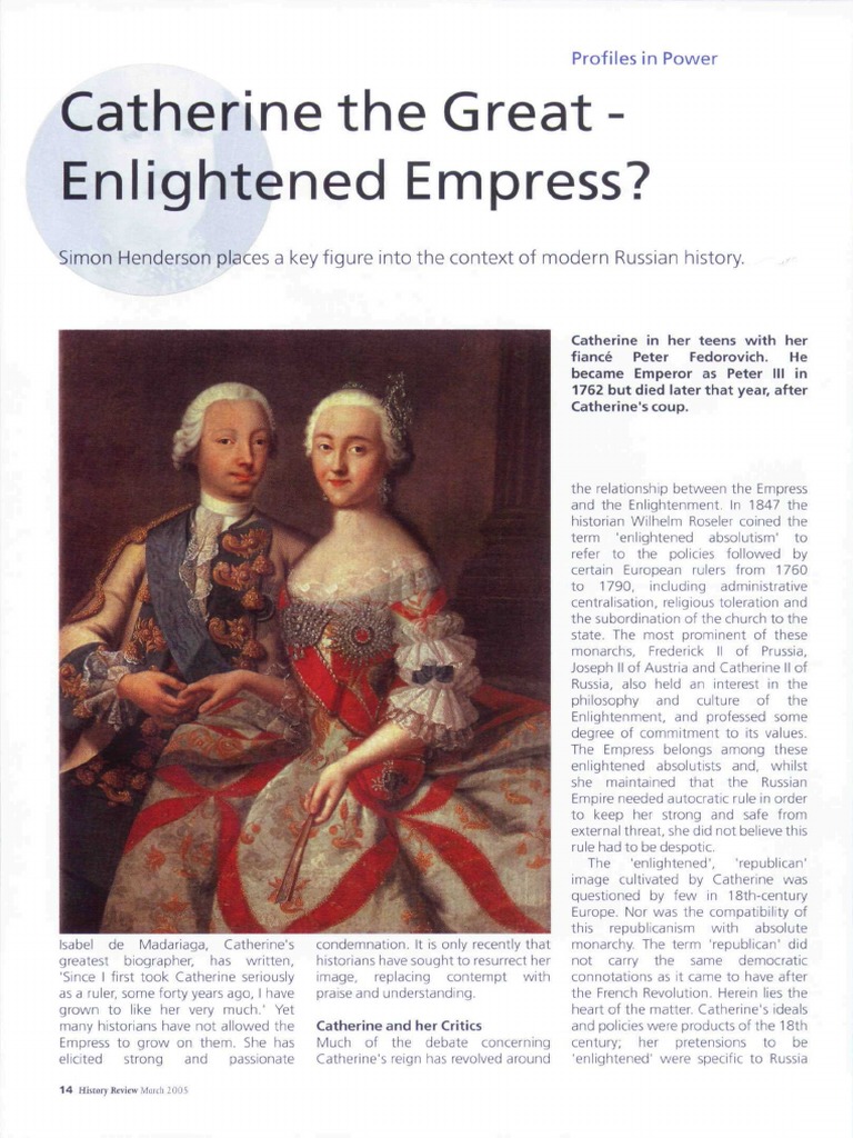 Catherine The Great | PDF | Russian Empire | Absolute Monarchy