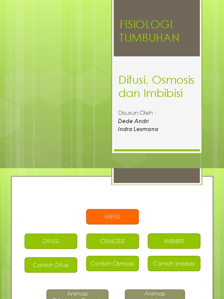 Difusi, Osmosis Dan Imbibisi | PDF