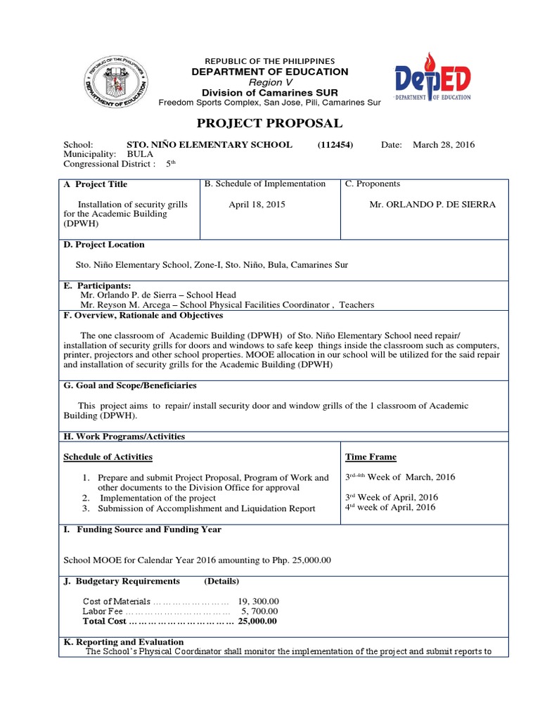 Project Proposal: Republic of The Philippines | PDF | Leisure | Sports