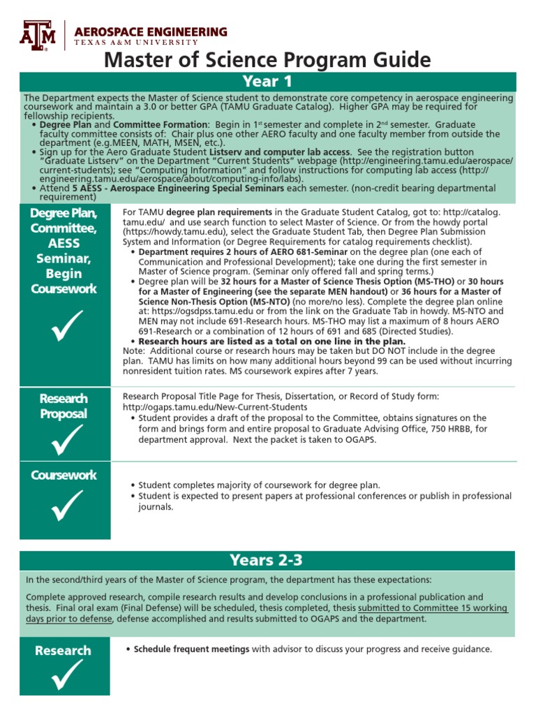 MS Program Guide PDF | PDF | Thesis | Graduate School