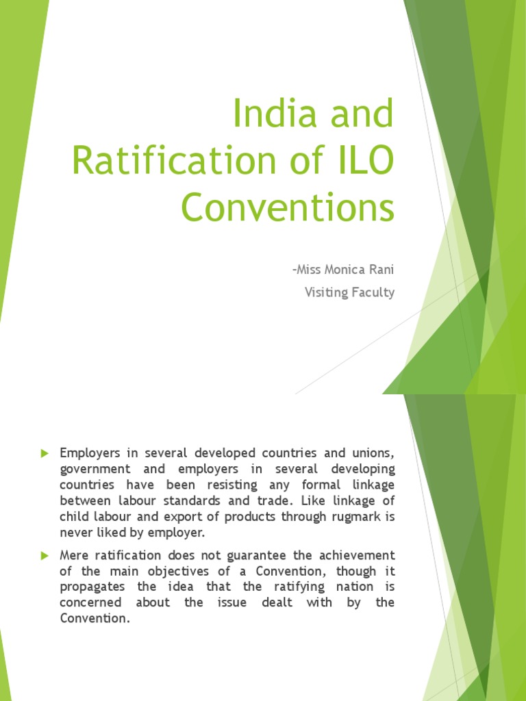 India and Ratification of ILO Conventions | Download Free PDF ...