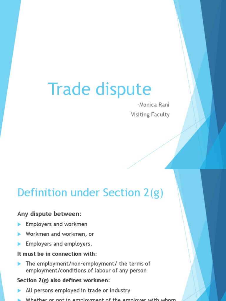 Trade Dispute | PDF | Trade Union | Employment