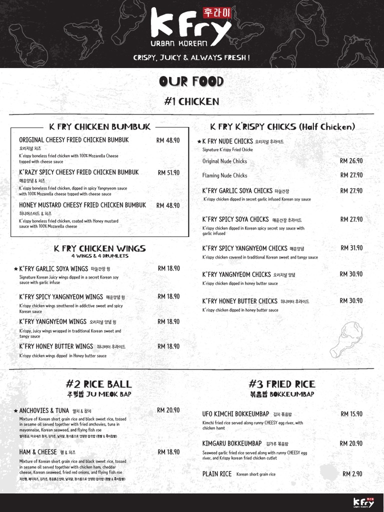 Wordpress Is Awesome K Fry Menu | PDF | Korean Cuisine | Drink