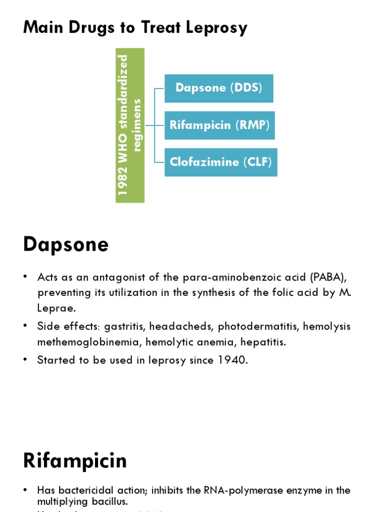 Main Drugs To Treat Leprosy | PDF