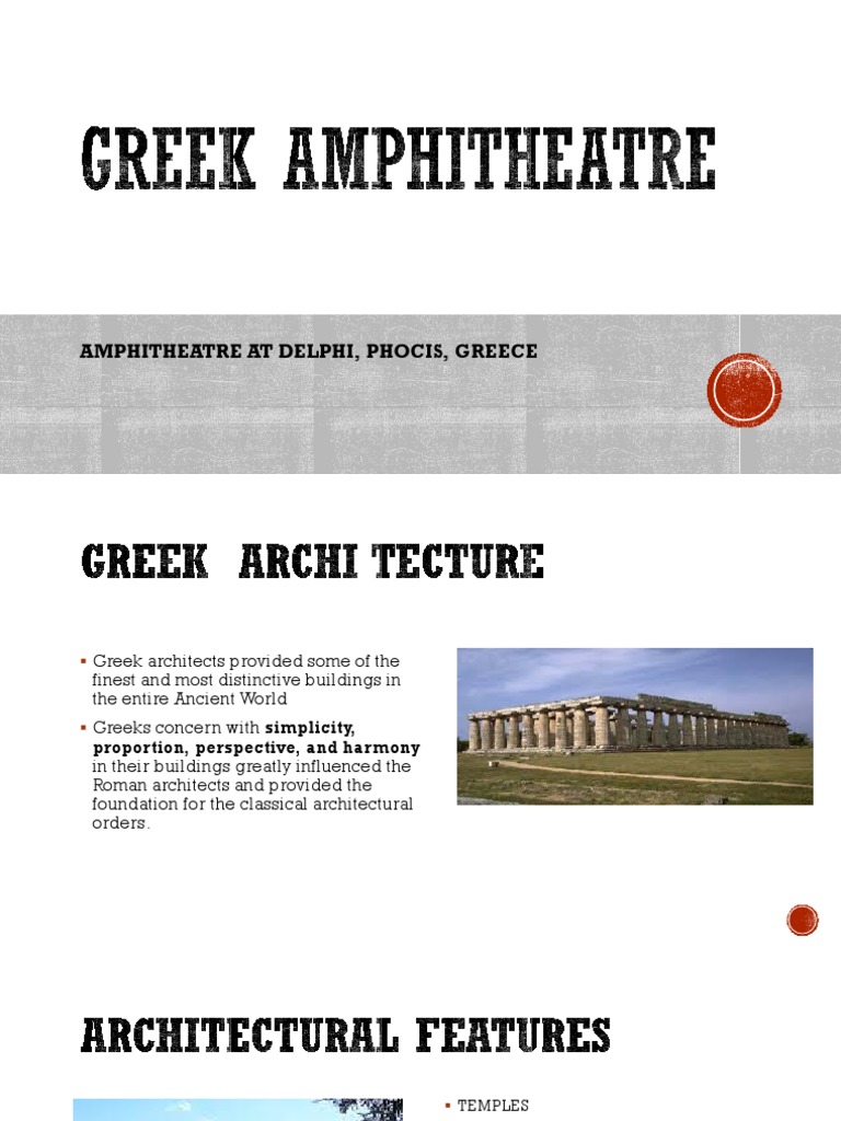 Greek Amphitheatre | PDF | Delphi | Theatre