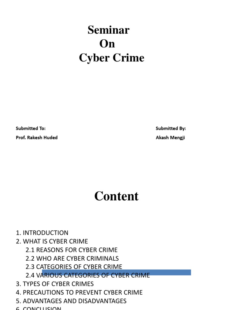 Cyber Crime | PDF | Cybercrime | Cyberwarfare
