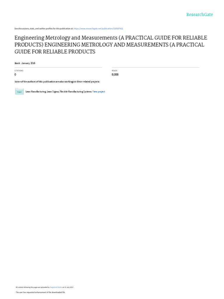 Metrology PDF | PDF | Metre | Accuracy And Precision