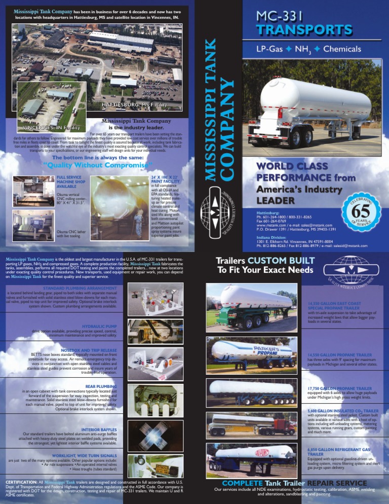 Mississippi Tank Company: Custom Trailers | PDF | Plumbing | Suspension ...