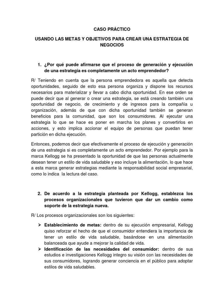 Caso Práctico - Kelloggs | PDF | Marca | Los consumidores