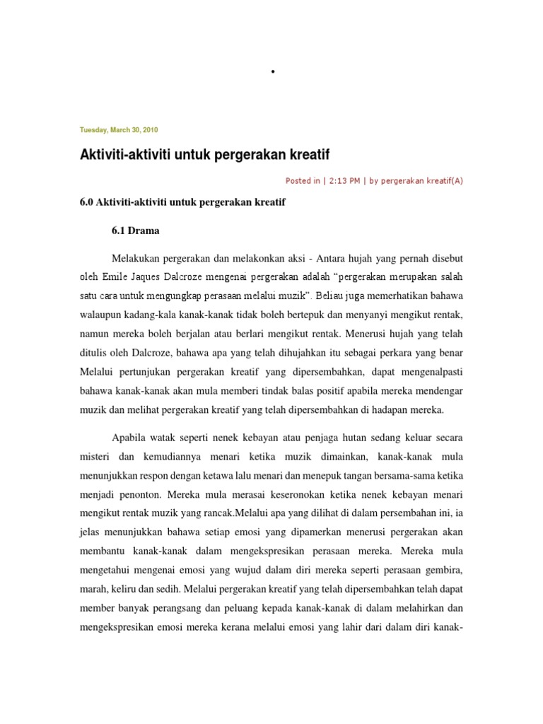 Pergerakan Kreatif | PDF