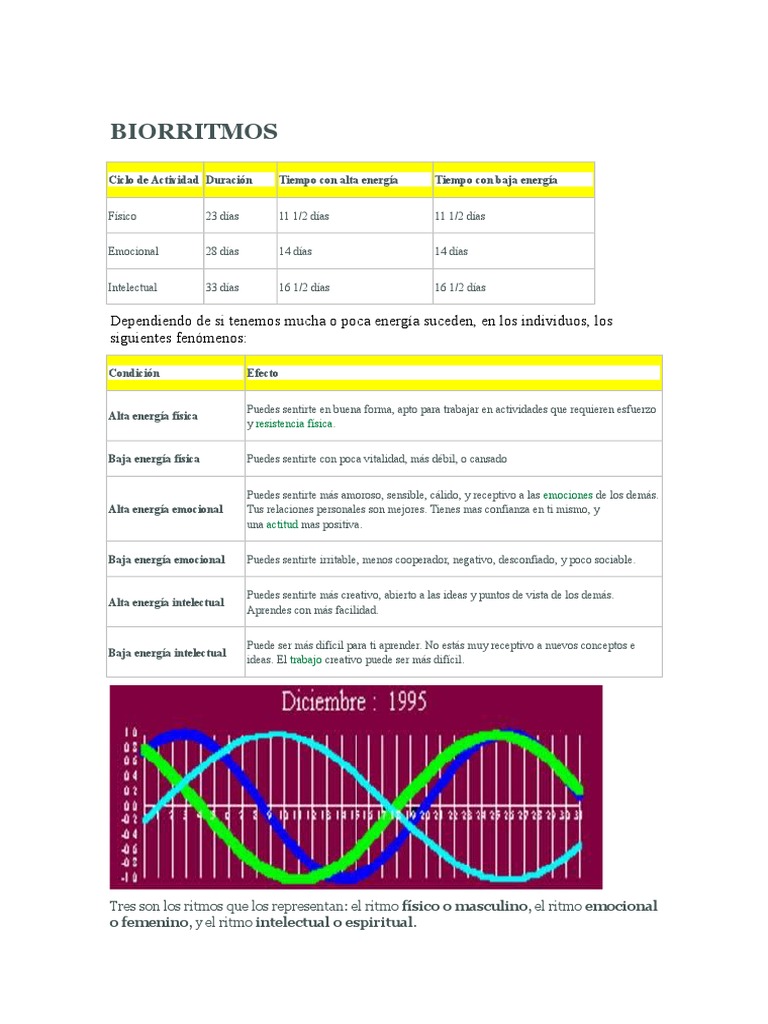 BIORRITMOS | PDF | Ritmo | Las emociones