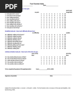 Back Pain Function Scale (BPFS) of Stratford Et Al | PDF