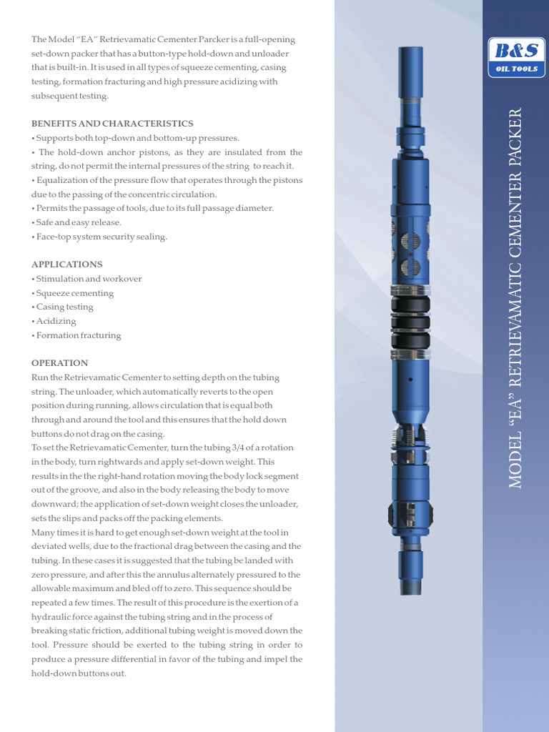 EA Retrievamatic Cementer Packer | PDF | Chemical Engineering ...