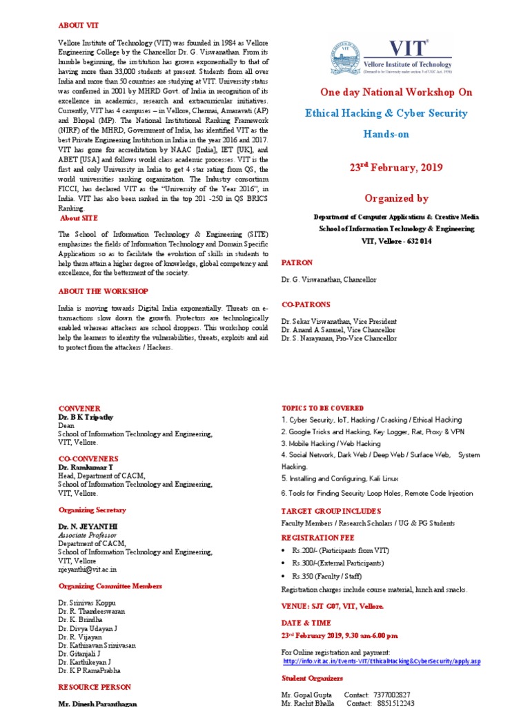 Ethical Hacking - Brochure | PDF | Security Hacker | Computer Security