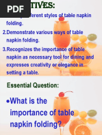 Table Setting Lesson Plan | PDF | Tableware | Domestic Implements