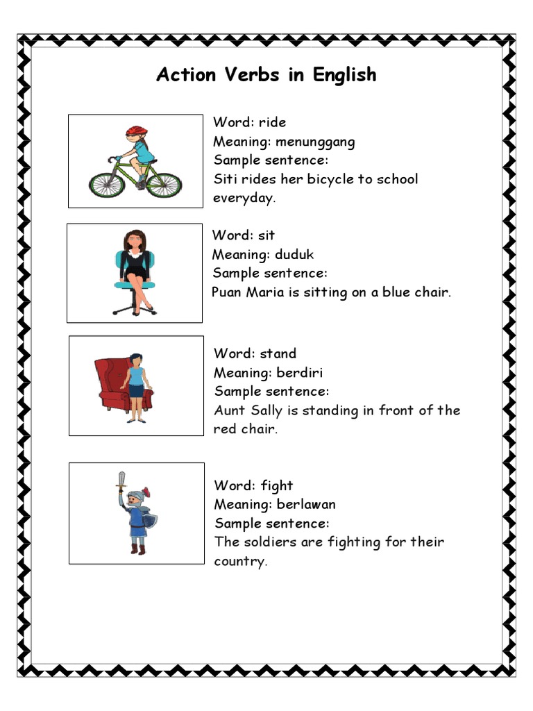 Action Verbs in English | PDF