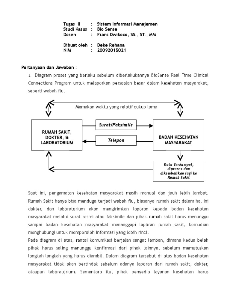 Tugas SIM 2 Kasus Biosense - Deke | PDF