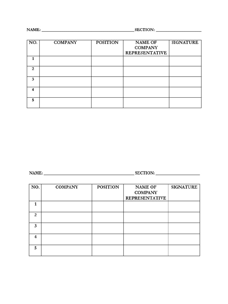 Job Fair Attendance Sign-In Sheet | PDF
