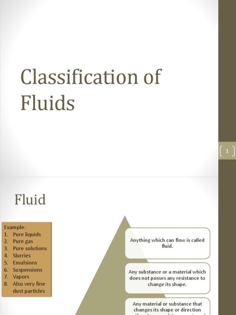 Classification of Fluid | PDF | Fluid Dynamics | Reynolds Number