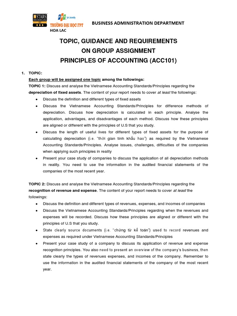 ACC101-Group Assignment-Spring19 | PDF | Depreciation | Accounting