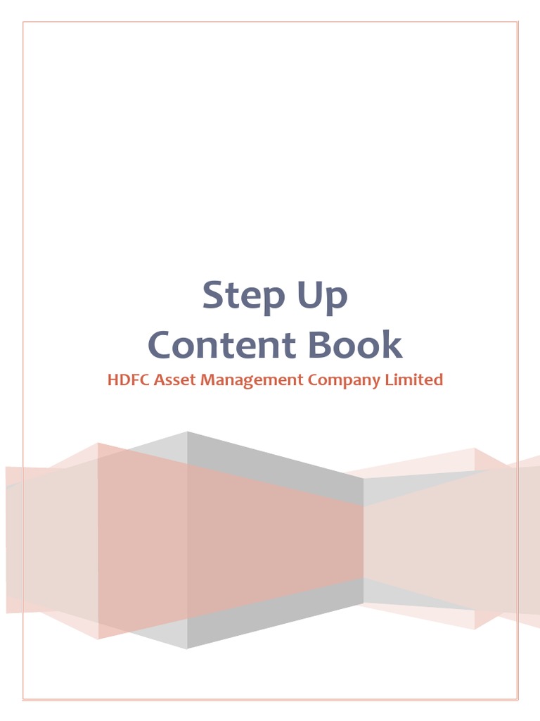 Step Up - Understanding Lump Sum, Sip, STP, SWP | PDF | Investor ...