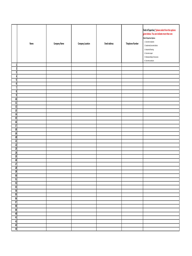 Concrete & Construction Company Contact Form | PDF | Building Materials ...