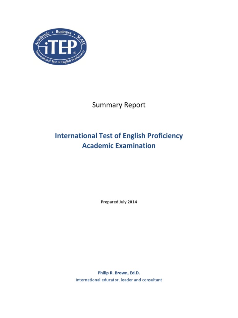 International Test of English Proficiency Academic Examination | PDF ...