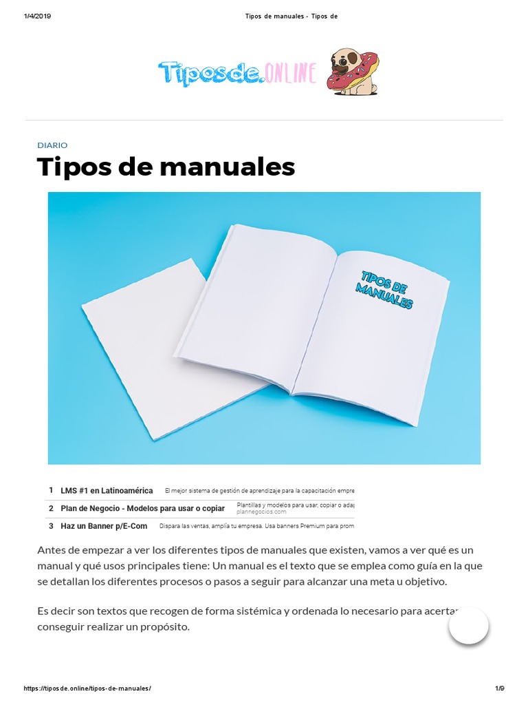 Tipos de Manuales | PDF | Contabilidad | Business