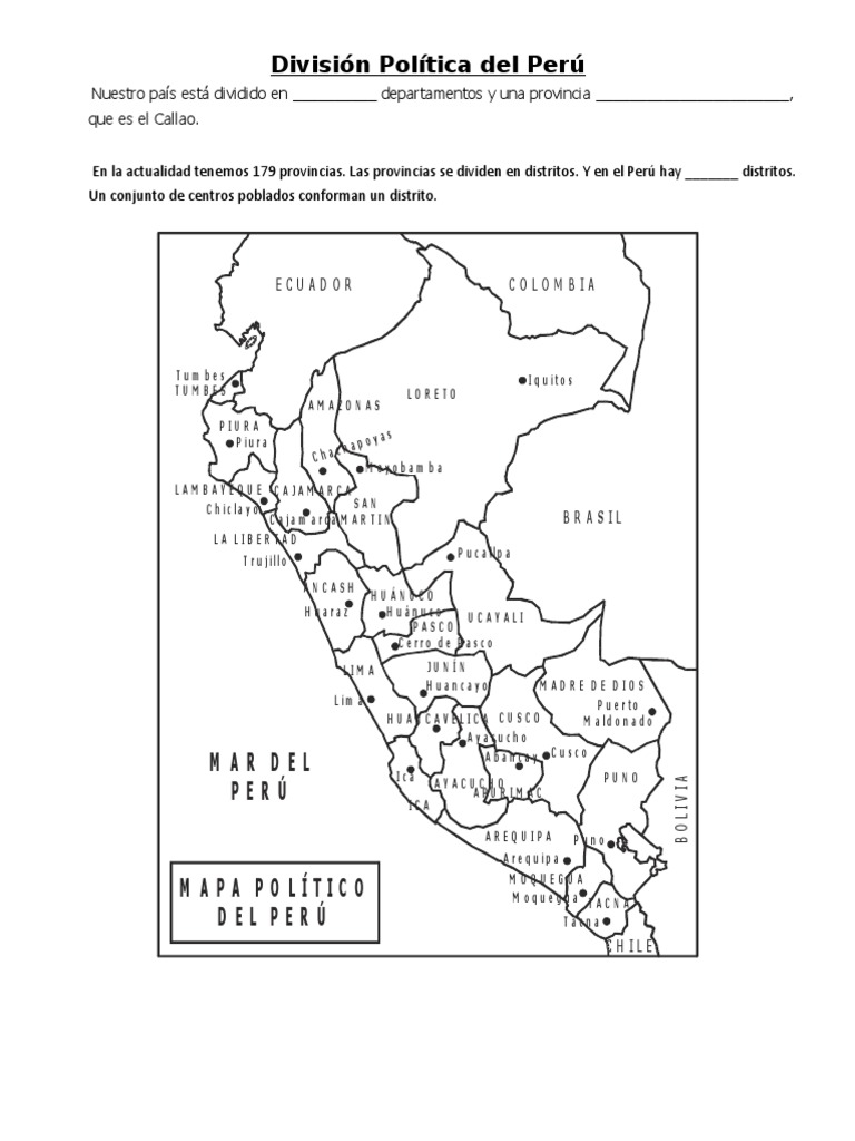 Mapa Politico Del Perú | PDF