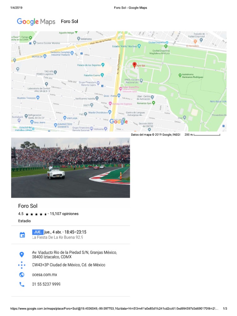 Mapa Foro Sol | PDF