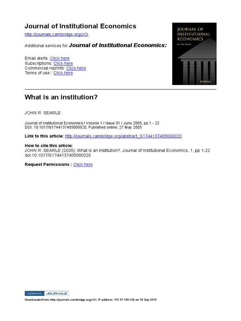 Explore the Nature of Institutional Facts | PDF | Objectivity ...