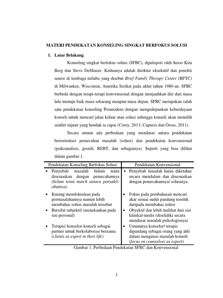 Teknik Konseling SFBC | PDF